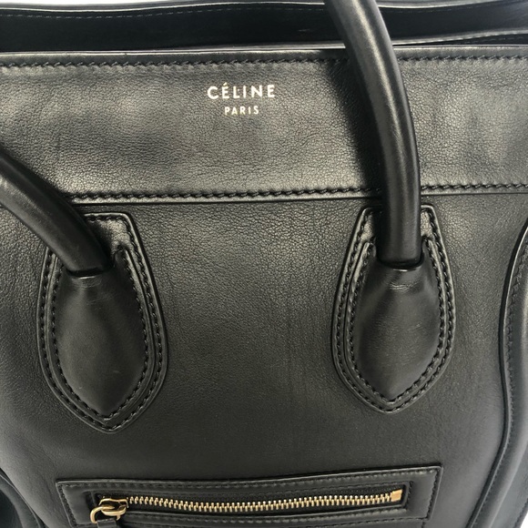 Celine | Bags | Celine Mini Black Luggage Tote | Poshmark